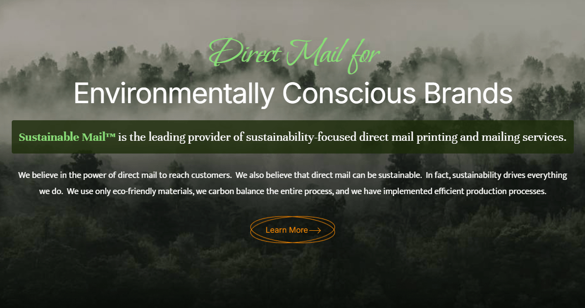 Sustainable Mail Direct Mail powered by Hudson Printing
